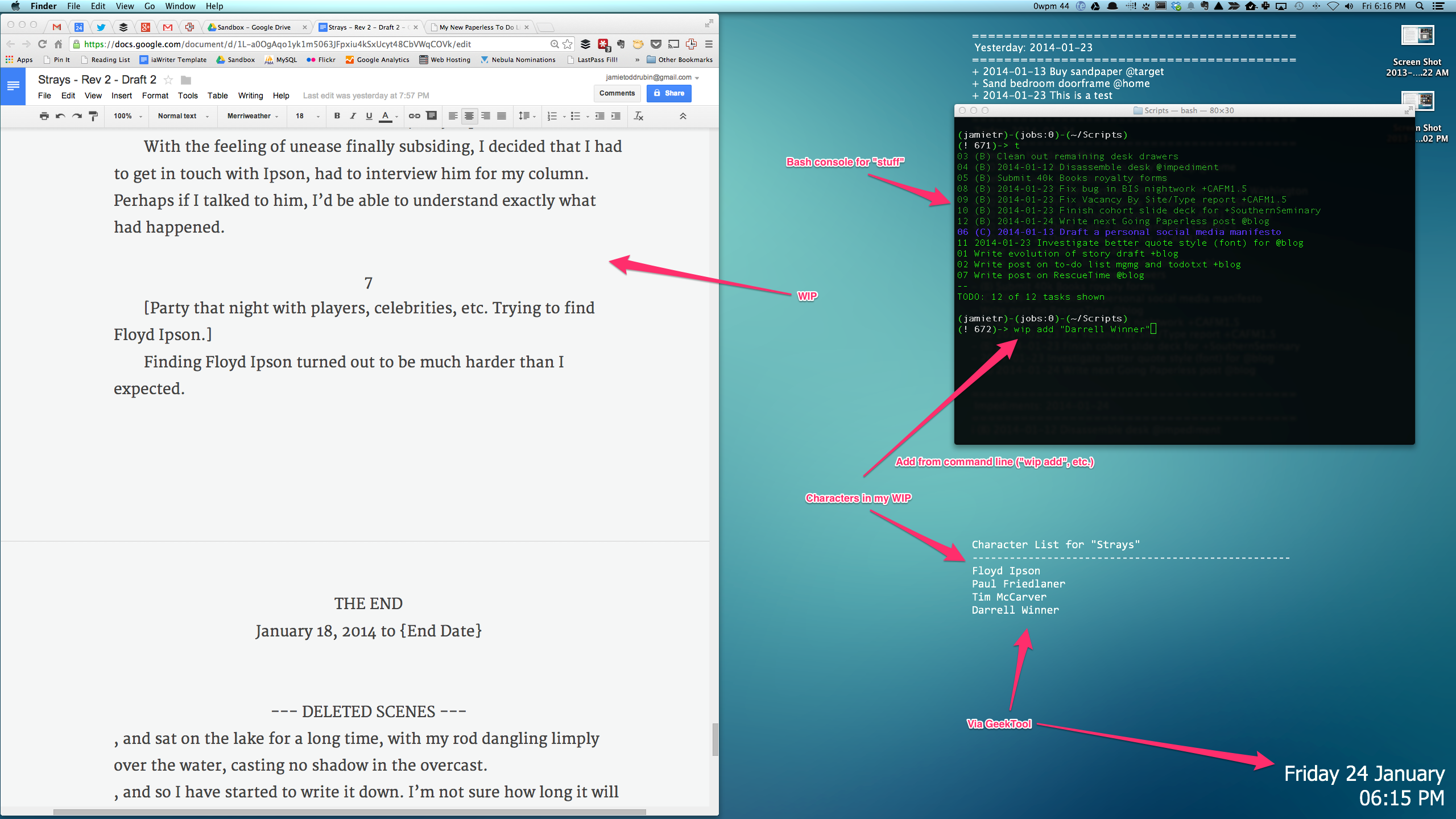 Writer’s Desktop – Jamie Todd Rubin
