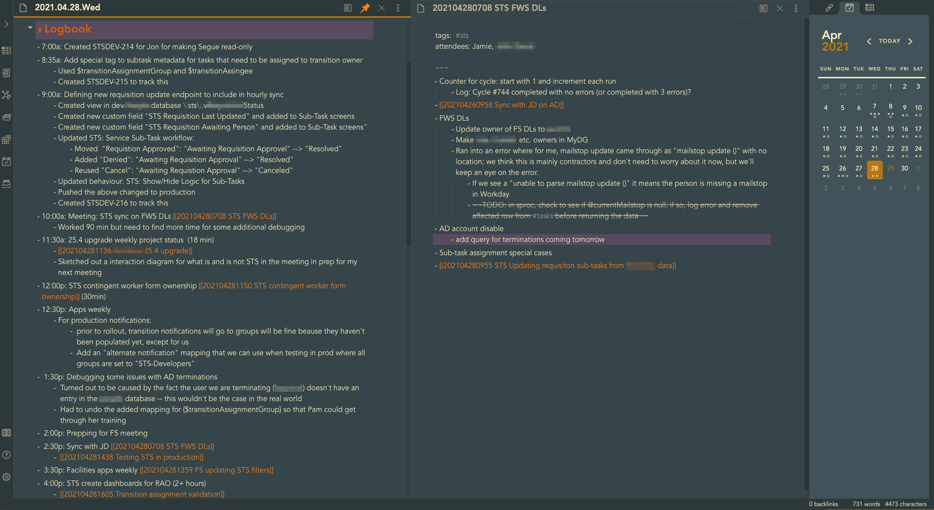 A Developer’s Logbook – Jamie Todd Rubin